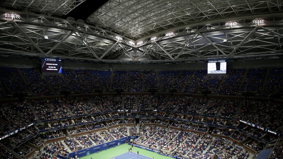 Arthur Ashe Stadium roof closes for first time - Official Site of the ...