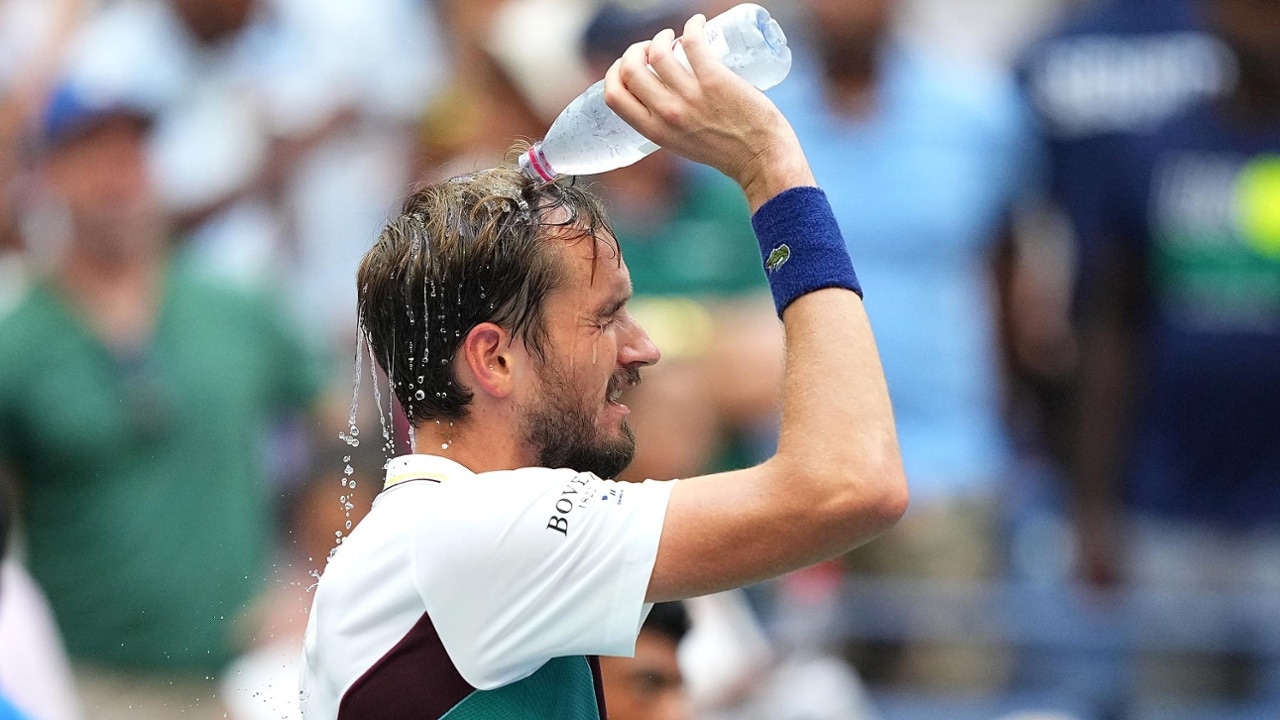 Best photos of Daniil Medvedev vs. Andrey Rublev, QF at the 2023 US Open | Official Site of the ...