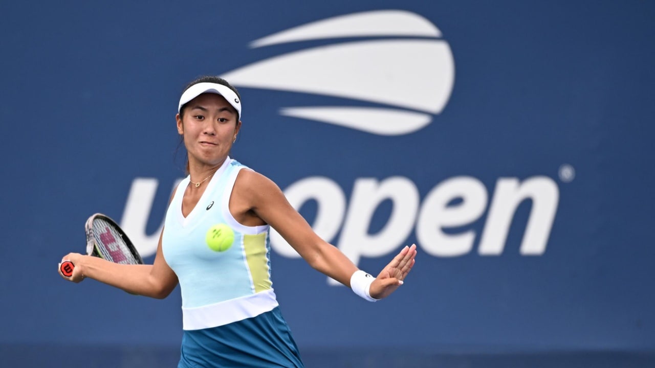 Best photos of Katherine Hui vs. Tereza Valentova, 2023 US Open girls ...