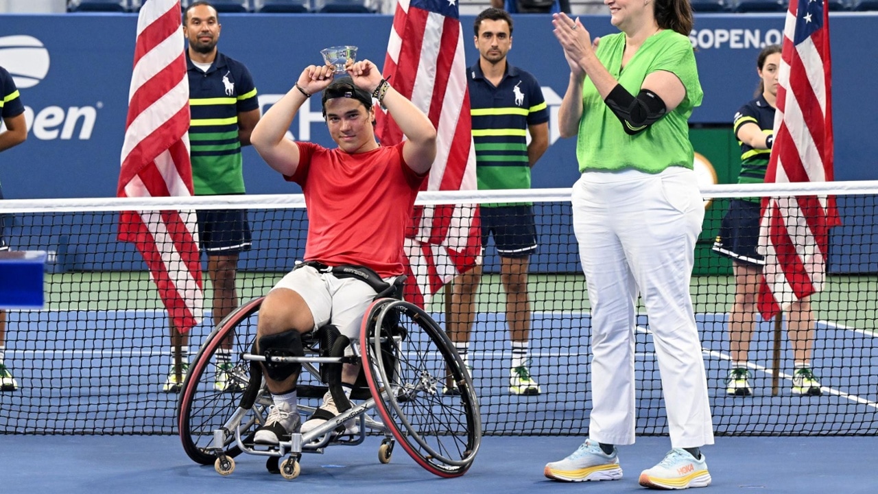 Best photos of Dahnon Ward vs. Francesco Felici, 2023 US Open boys ...