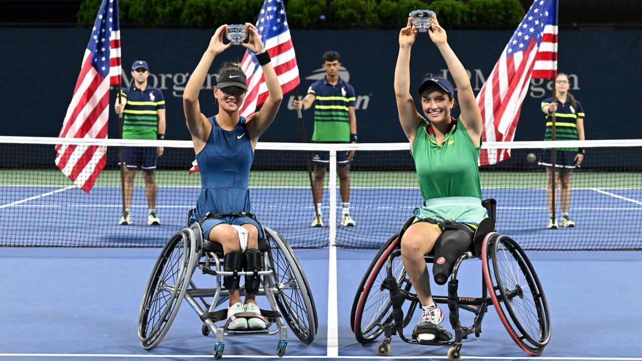 Best photos of the junior wheelchair doubles finals at the 2023 US Open ...