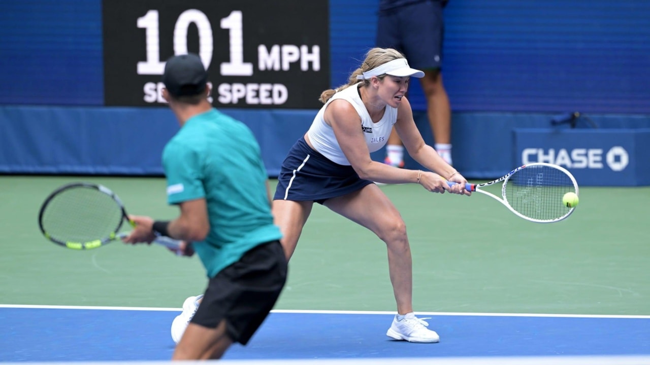 Best photos of Collins/Harrison vs. Towsend/Shelton, 2025 US Open mixed ...