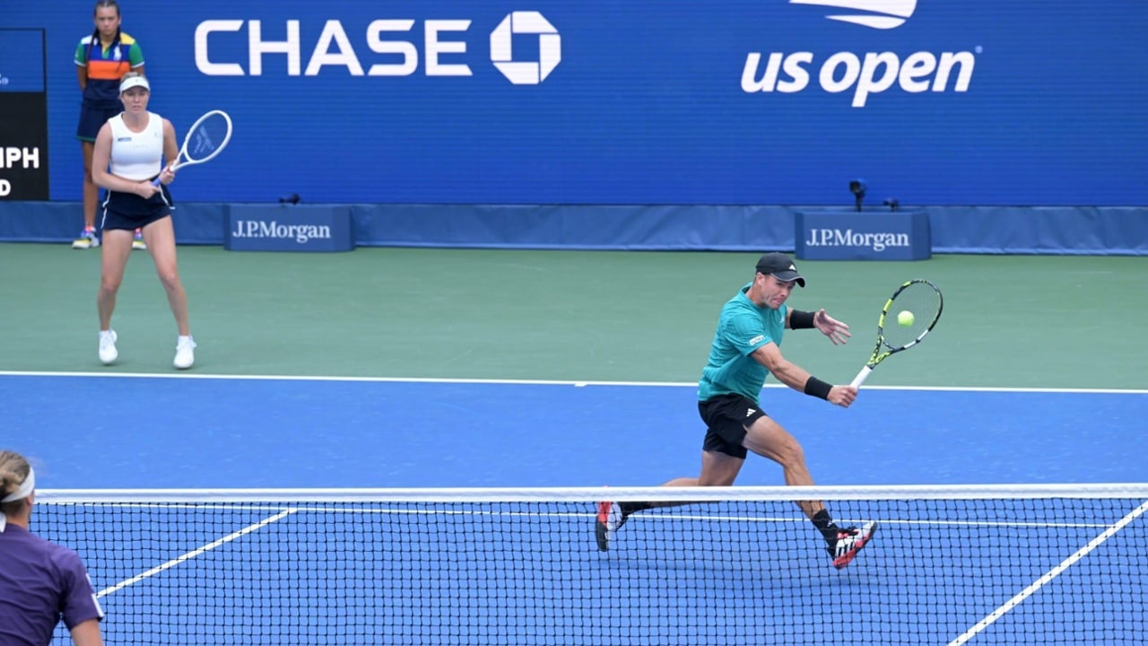 Best photos of Collins/Harrison vs. Bencic/Zverev, 2025 US Open mixed ...