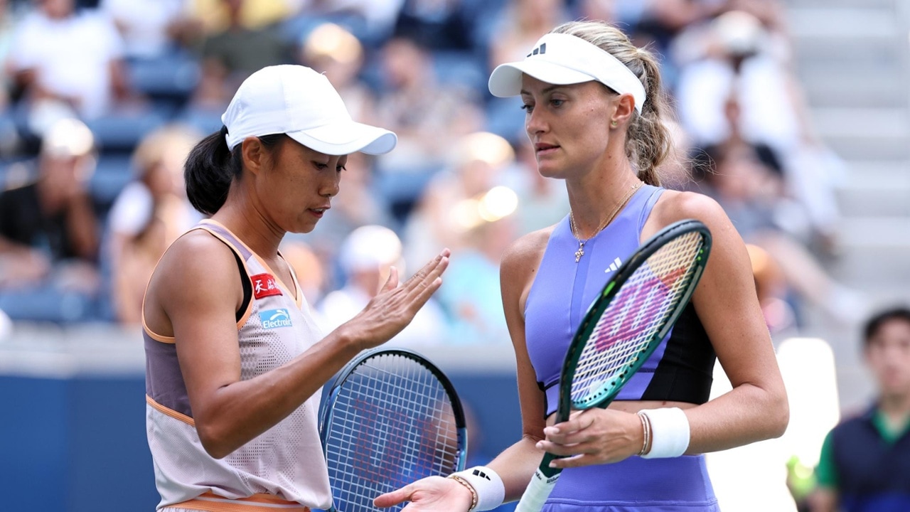 Kristina Mladenovic finds her match on the doubles court at 2024 US ...