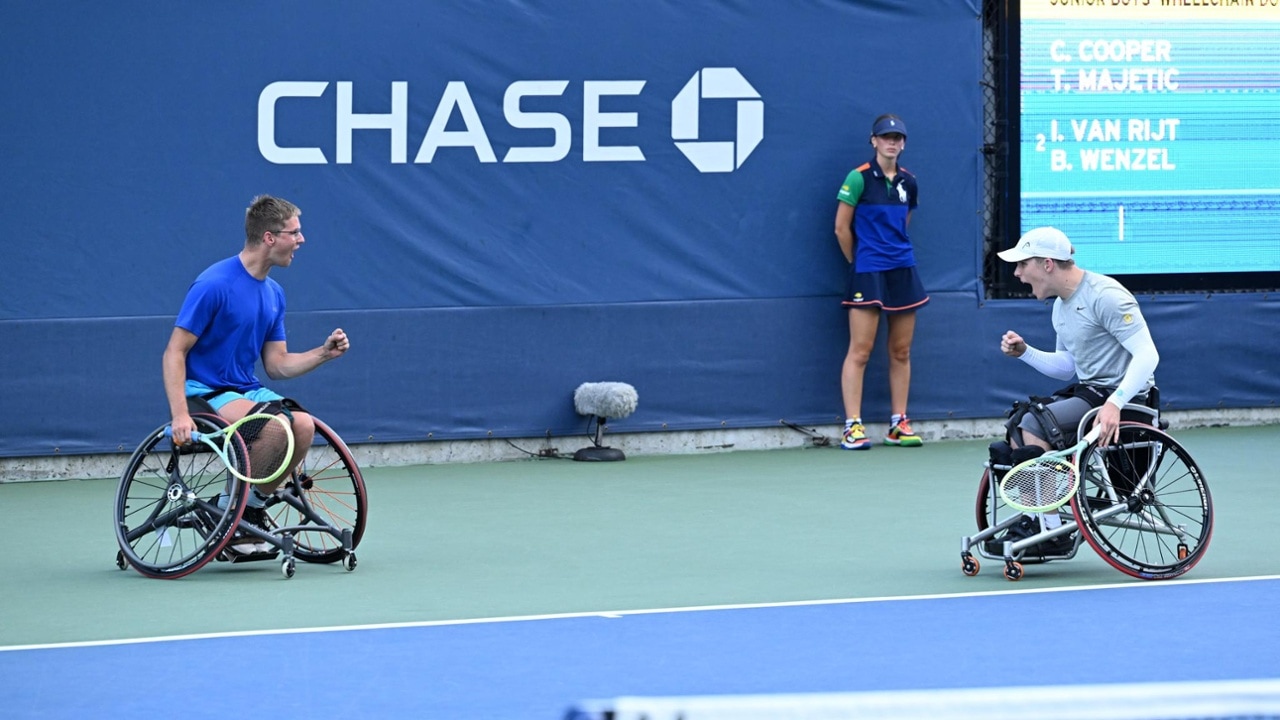 Best photos of Cooper/Majetic vs. van Rijt/Wenzel, 2024 US Open junior wheelchair boys' doubles ...