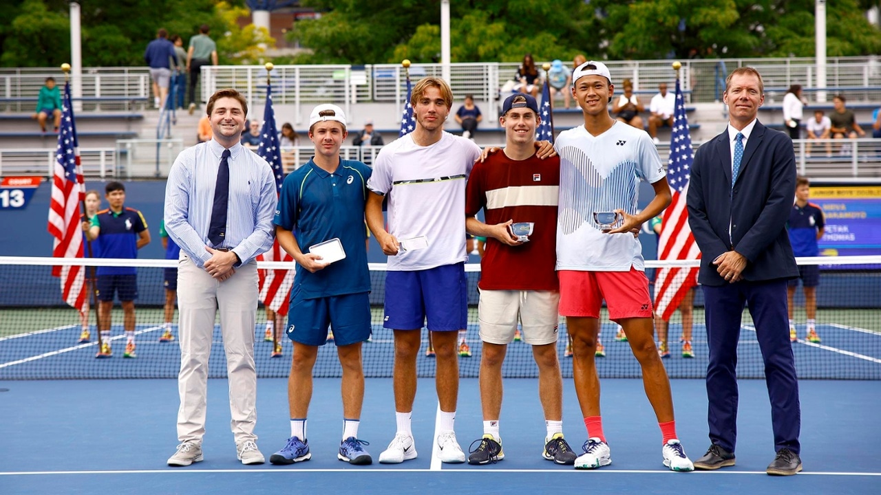 Best photos of Mrva/Sakamoto vs. Petak/Thomas 2024 US Open junior boys ...