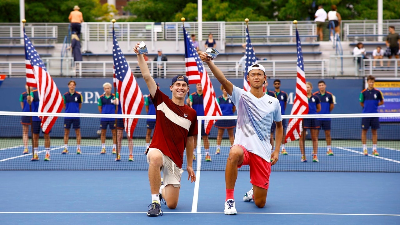 Best photos of Mrva/Sakamoto vs. Petak/Thomas 2024 US Open junior boys ...